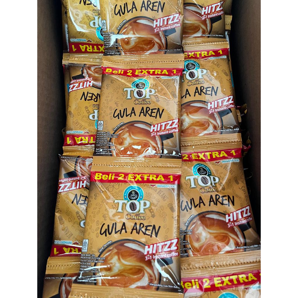 Jual TOP COFFEE GULA AREN HITZZ 1 Renteng isi 15 Sachet | Shopee Indonesia