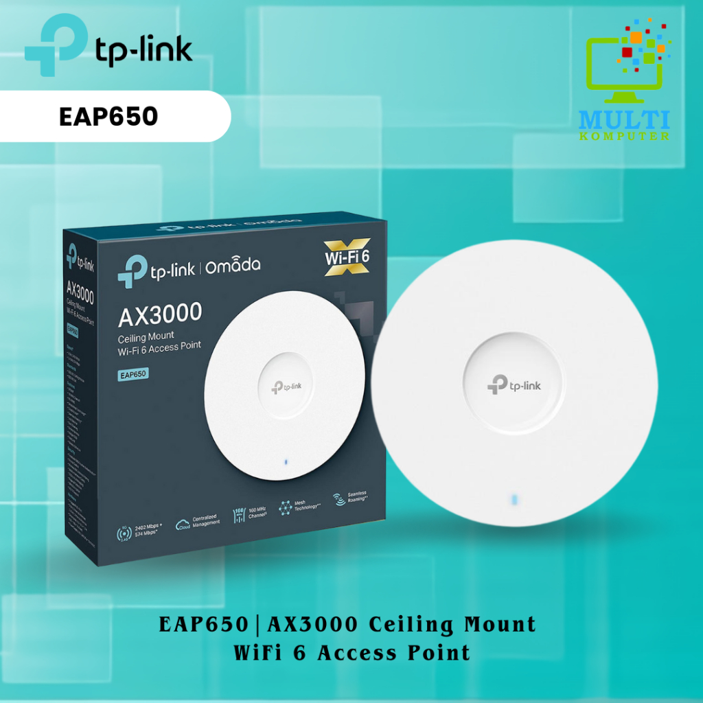 Jual Tp-Link EAP650 AX3000 Router Ceiling Mount WiFi 6 Access Point ...