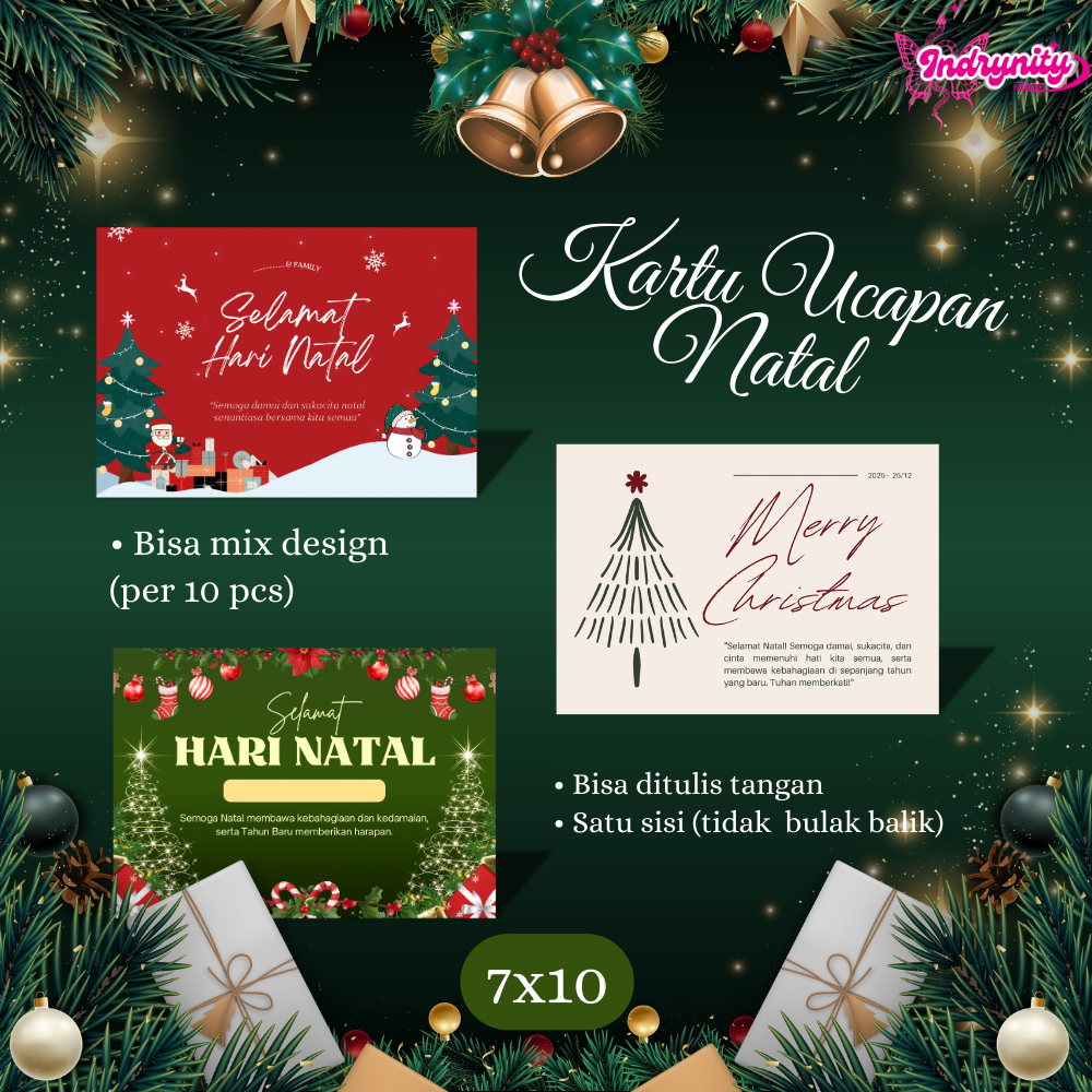 Jual Kartu Ucapan Natal | Merry Christmas Greeting Card | | Tulisan ...