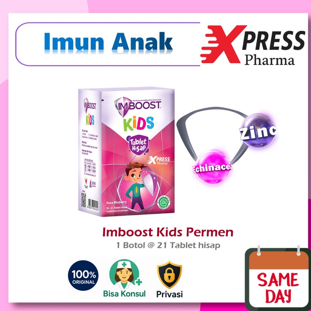 Jual XPRESS ! Imboost Kid 21 Tablet Hisap Permen Kids Imbost Mixberry ...
