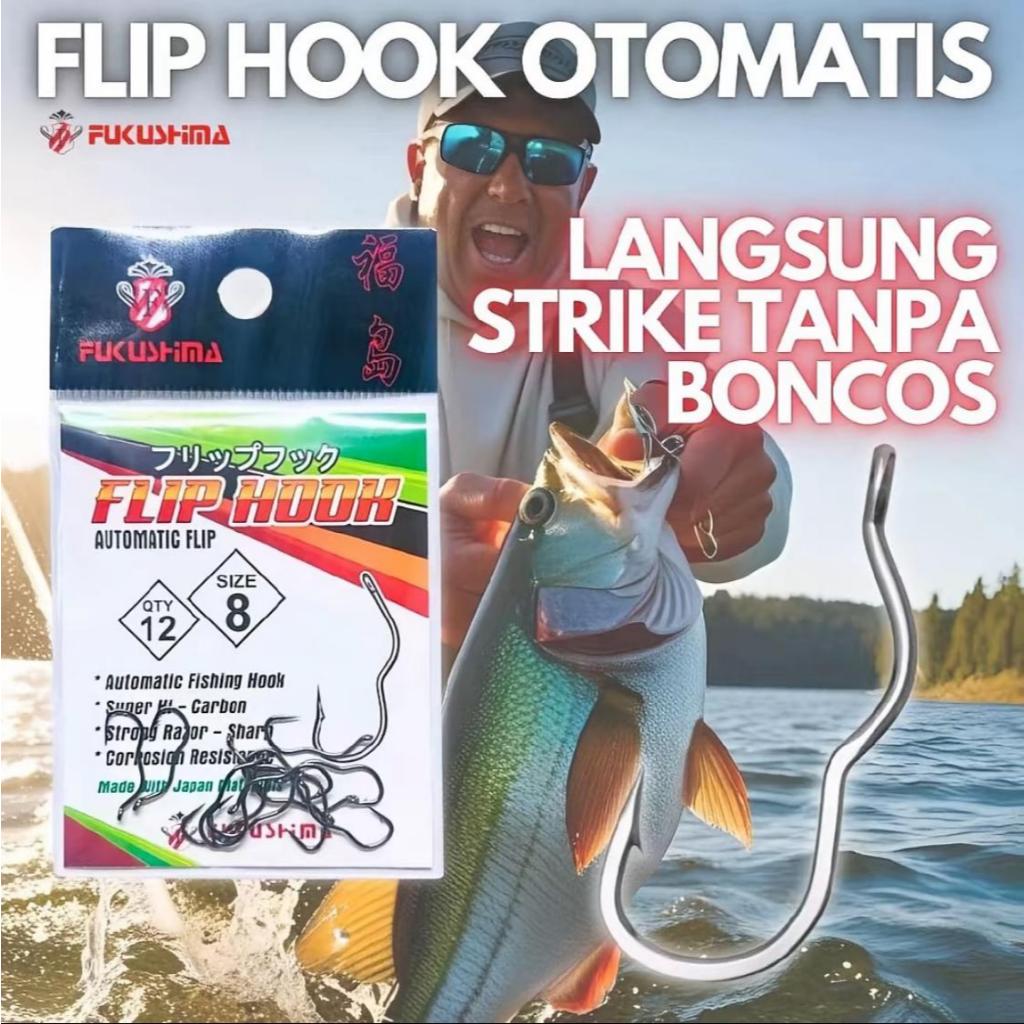 Jual Kail Fukushima Flip Hook Otomatis Anti Mocel Ikan / Fukushima Flip ...