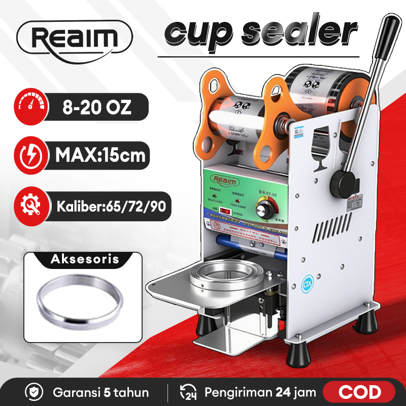 Jual Reaim Mesin Cup Sealer Press Gelas Plastik Mesin Press 8-26 Oz ...