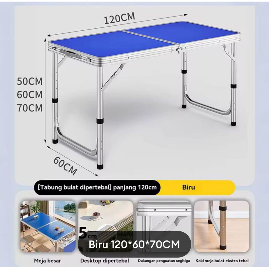 Jual Meja Lipat Aluminium / Meja Lipat Jualan / Meja Piknik | Kokoh ...