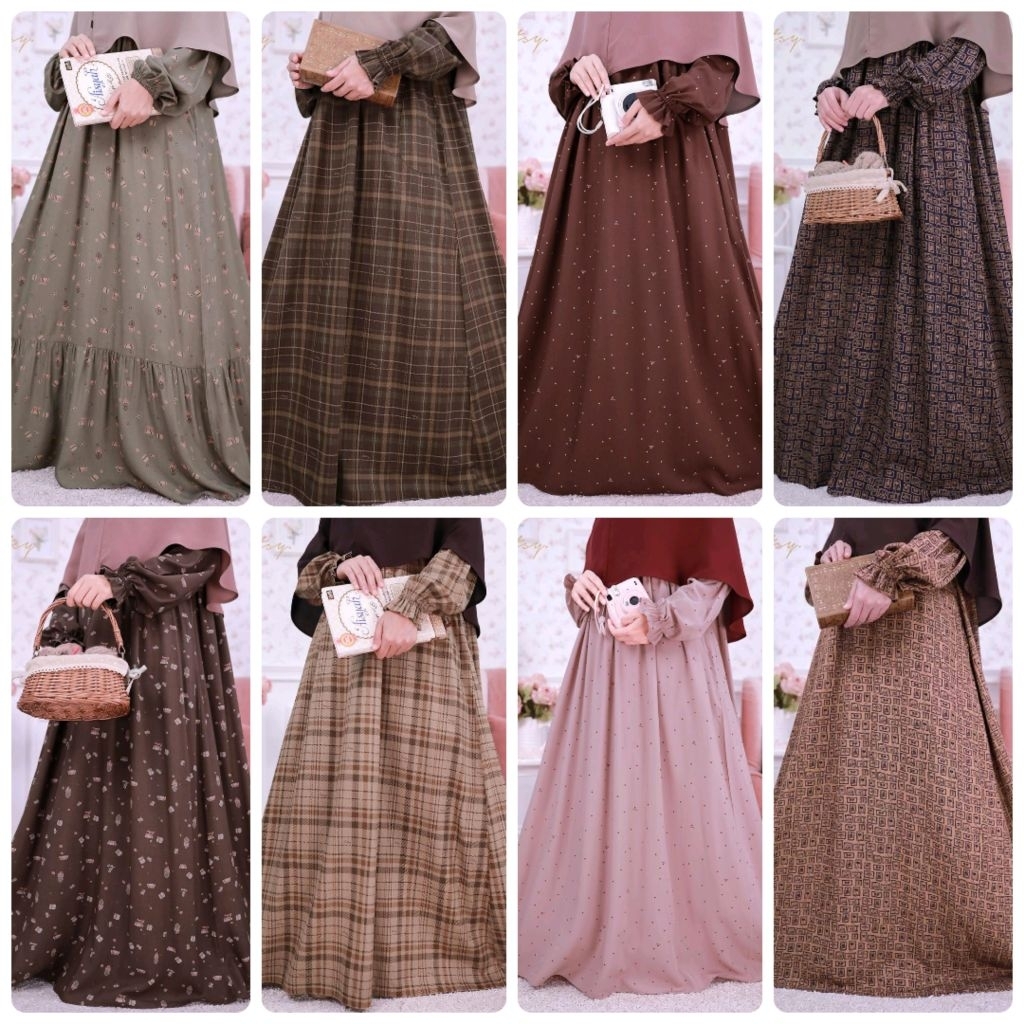 Jual DITSY NIGHTGOWN DESEMBER 2025 KANNIE BURNT MAROON KANNI DUSTYPINK ...