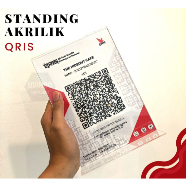 Jual Cetak Qris Barcode Murah Tahan Air BeatPrint | Plakat Akrilik QR ...