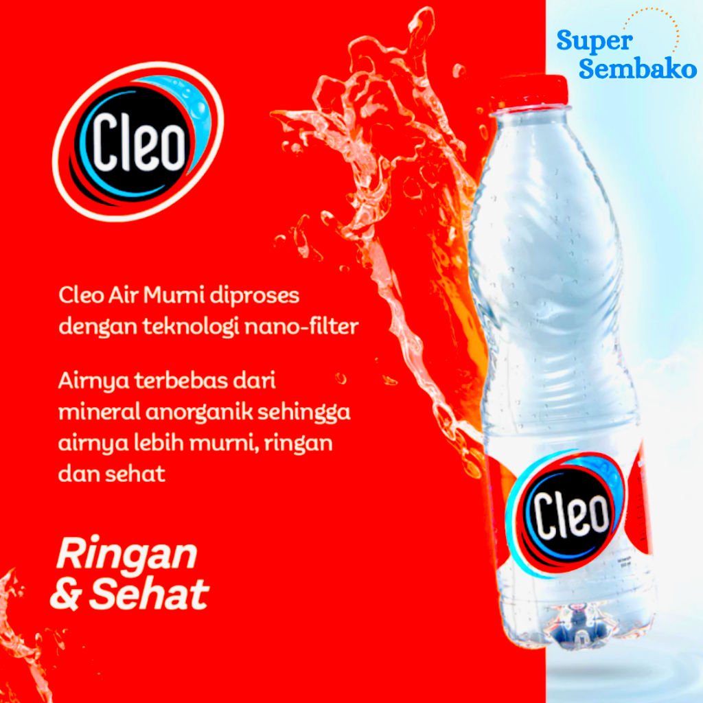 Jual AIR MINERAL CLEO AIR MURNI BOTOL BESAR 1500ml PER DUS ISI 12 BOTOL ...