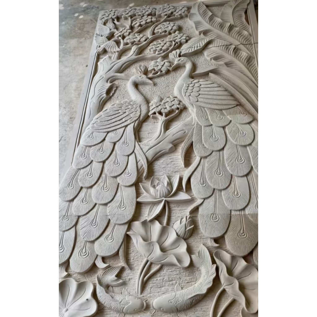 Jual relief merak batu paras custom design | Shopee Indonesia