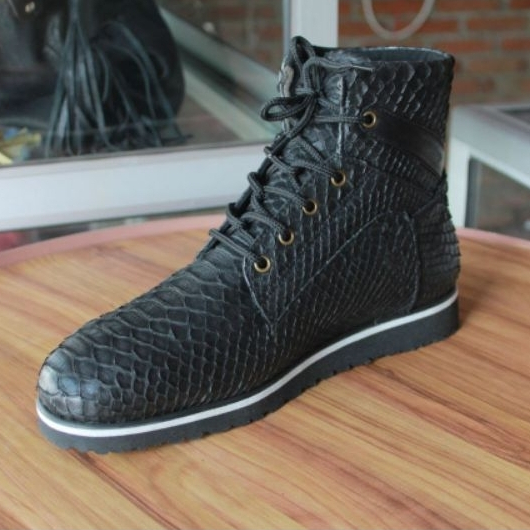 Jual AA LEATHER sepatu boot kulit ular asli | Shopee Indonesia