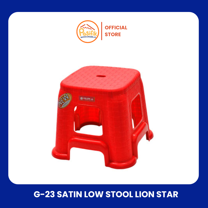 Jual LION STAR SATIN LOW STOOL/BANGKU PENDEK G-23 MERAH | Shopee Indonesia