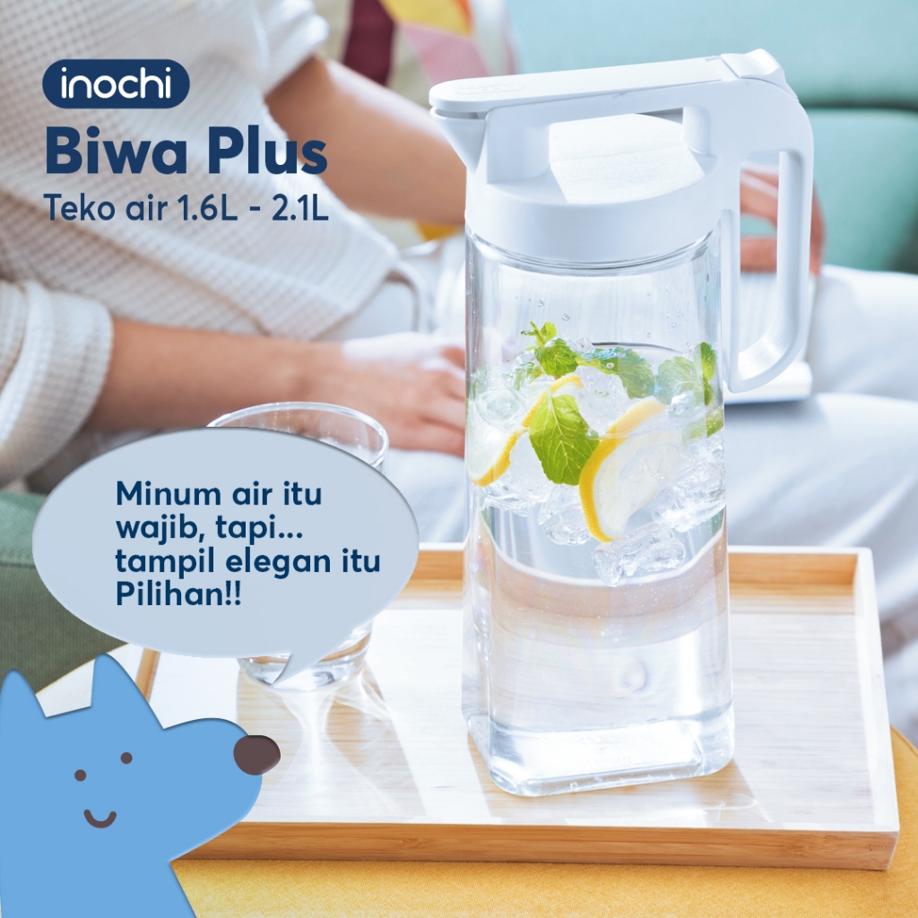 Jual Inochi Biwa Plus Water Jug - Teko Pitcher Jug Air Minum Transparan ...