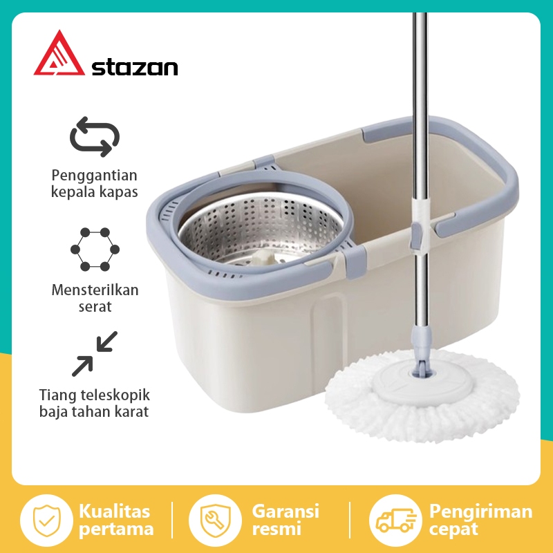 Jual stazan Alat Pel Lantai Mop Dengan Rol 360° Automatic Spin Mop Alat ...