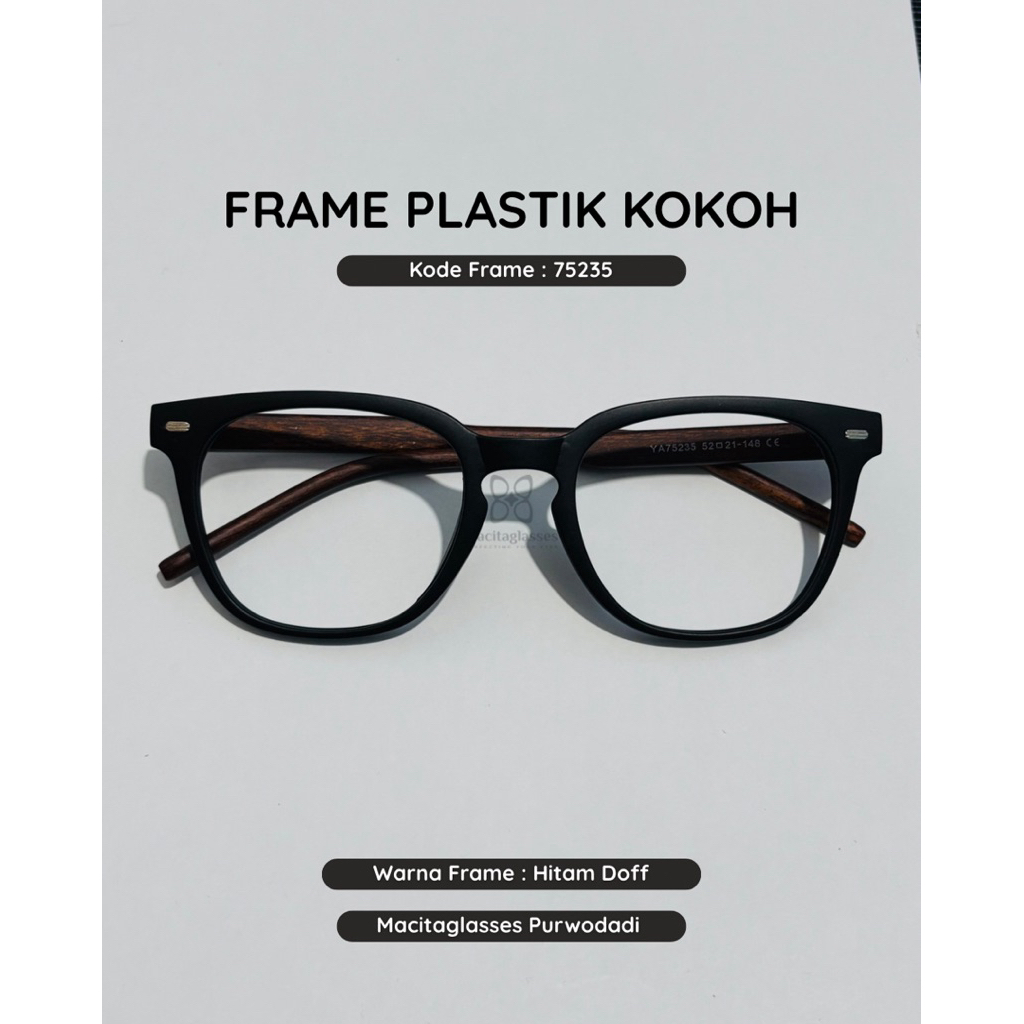 Jual Macitaglasses - Frame Petak Kacamata Plastik Kokoh 75235 | Shopee ...