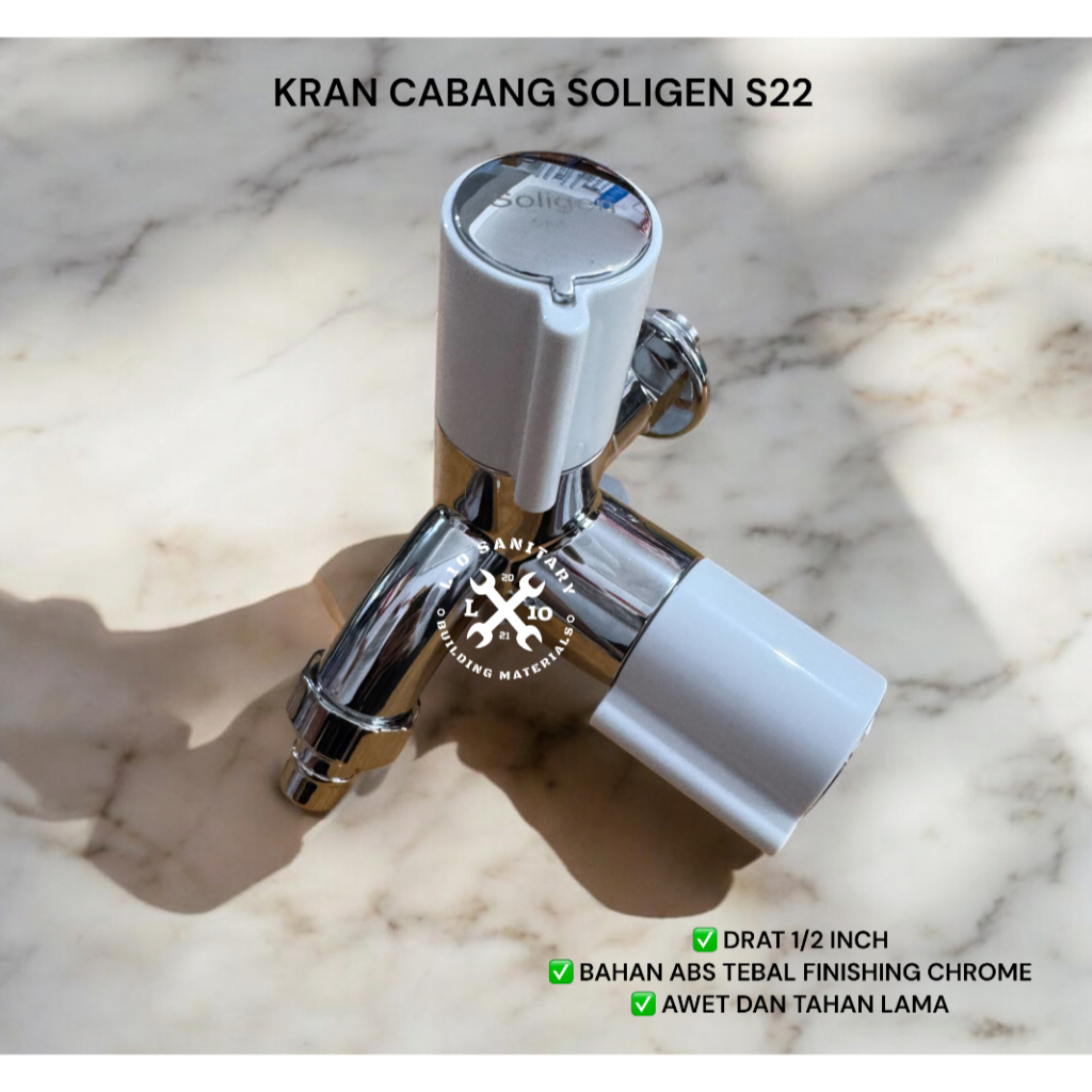 Jual Kran Cabang Shower S22 New Soligen Keran Double S22 PVC Chrome ...