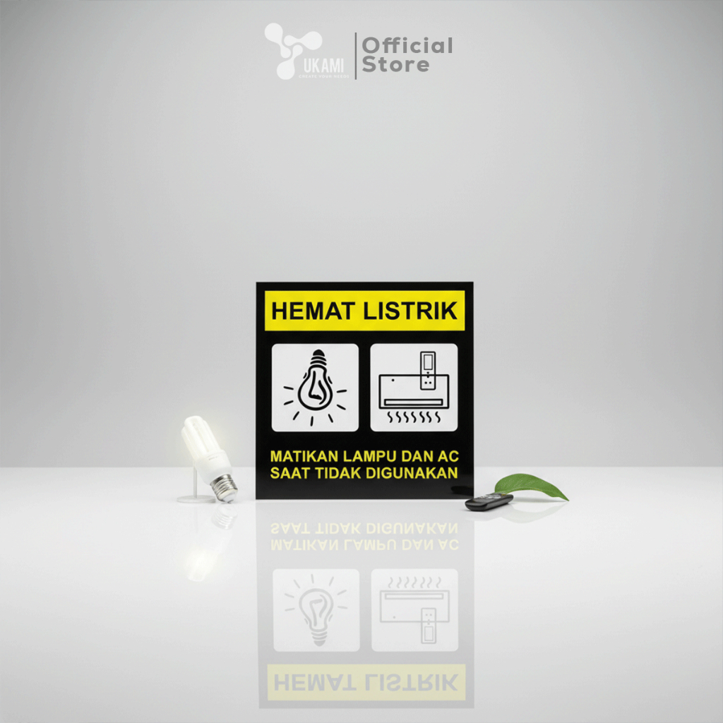 Jual UKAMI Hemat Listrik - Sign Board Akrilik Matikan Lampu AC Acrylic ...