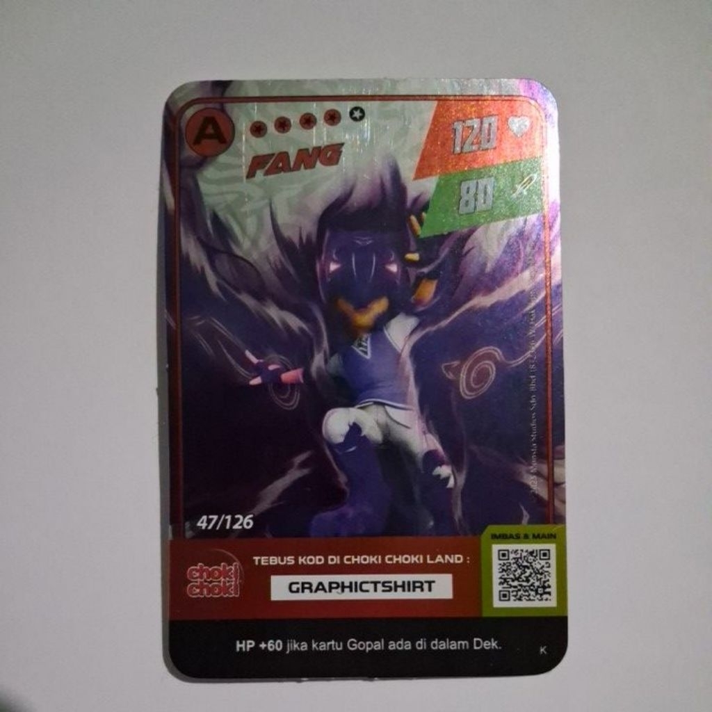 Jual Boboiboy galaxy card fang foil 47/126 | Shopee Indonesia