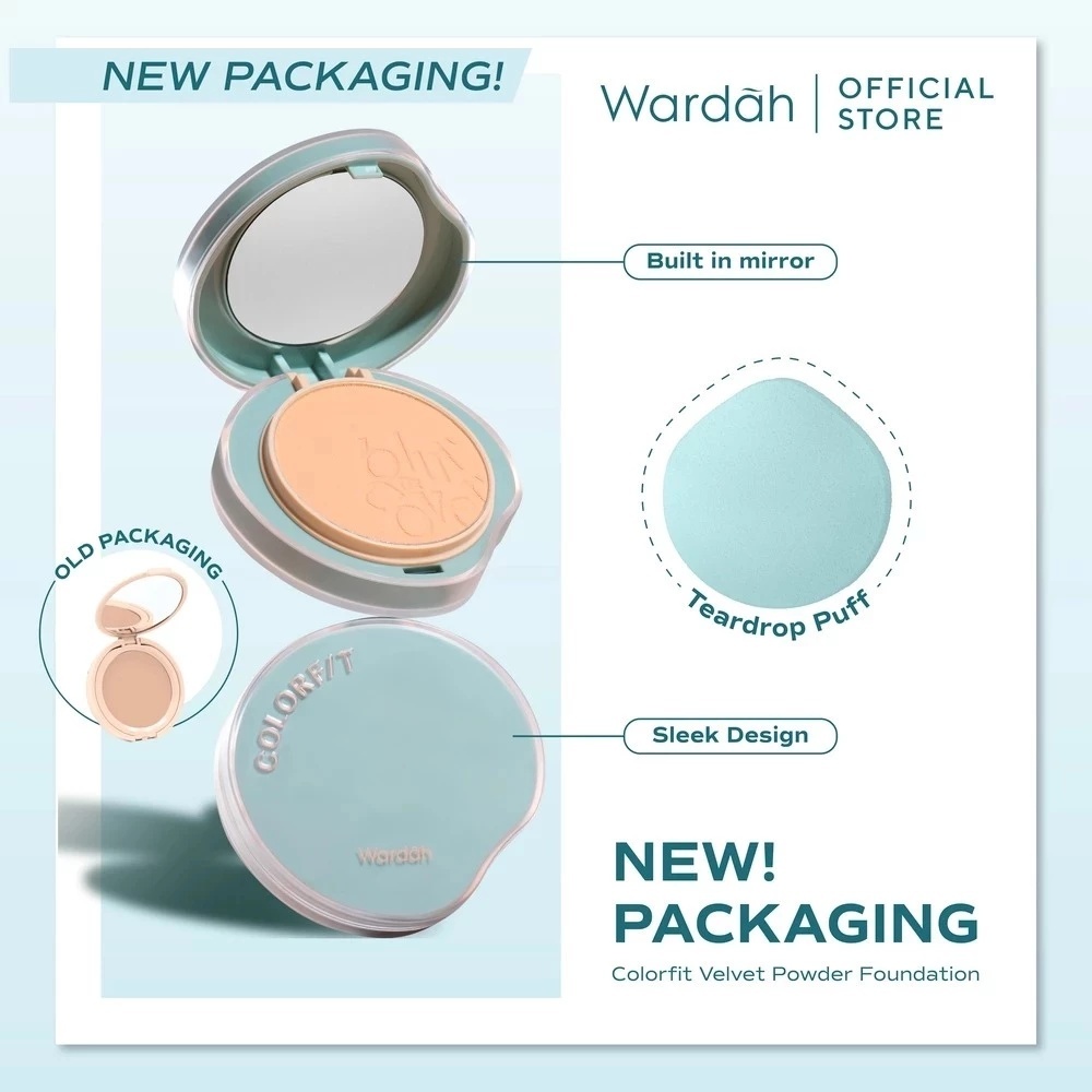 Jual Wardah Colorfit Velvet Powder Foundation SPF 20 | Shopee Indonesia