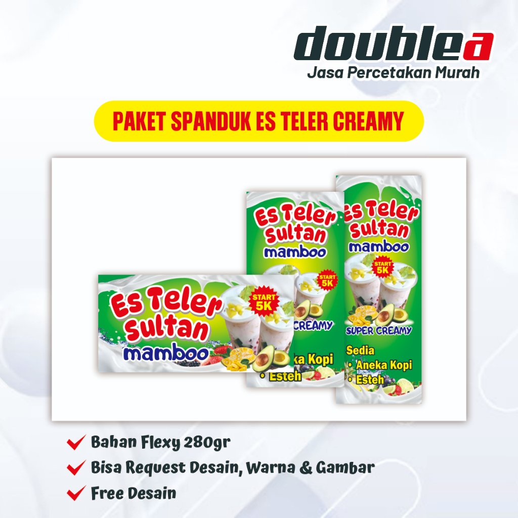 Jual Spanduk Es Teler Creamy Banner Es Teler Gratis Desain Custom
