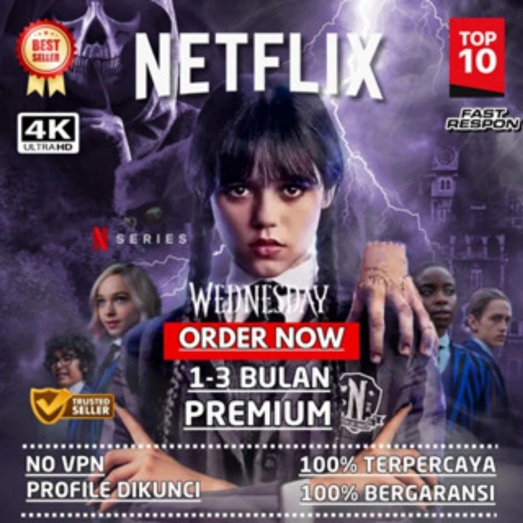Jual Akun Netflix Premium 1 Bulan / 3 Bulan /Full HD 4K FULL | Shopee Indonesia