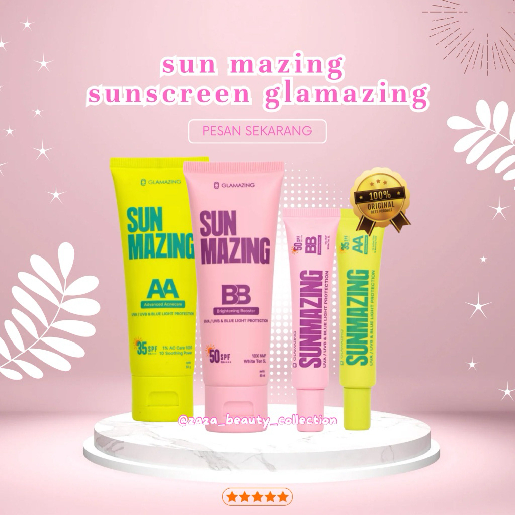 Jual GLAMAZING-SUNMAZING Brightening Booster Hybrid Sunscreen BPOM ...