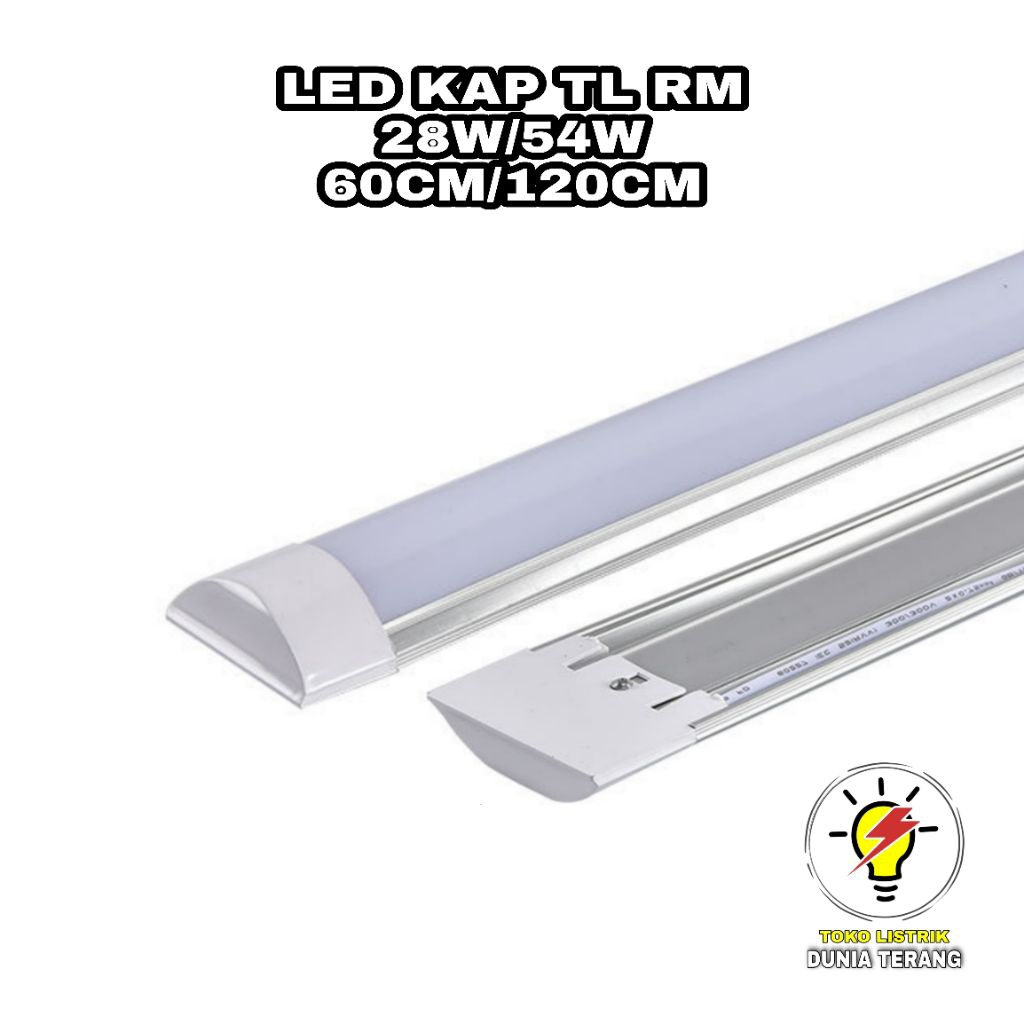 Jual LAMPU LED FIXTURE LAMPU KAP TL RM 28W/54W CAHAYA PUTIH DUST PROOF ...