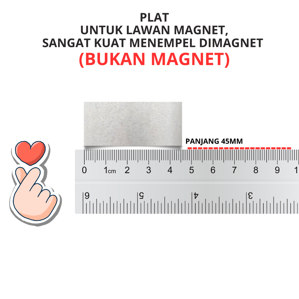 Jual Plat Besi persegi Diameter 45x21mm (BUKAN MAGNET) SANGAT KUAT ...