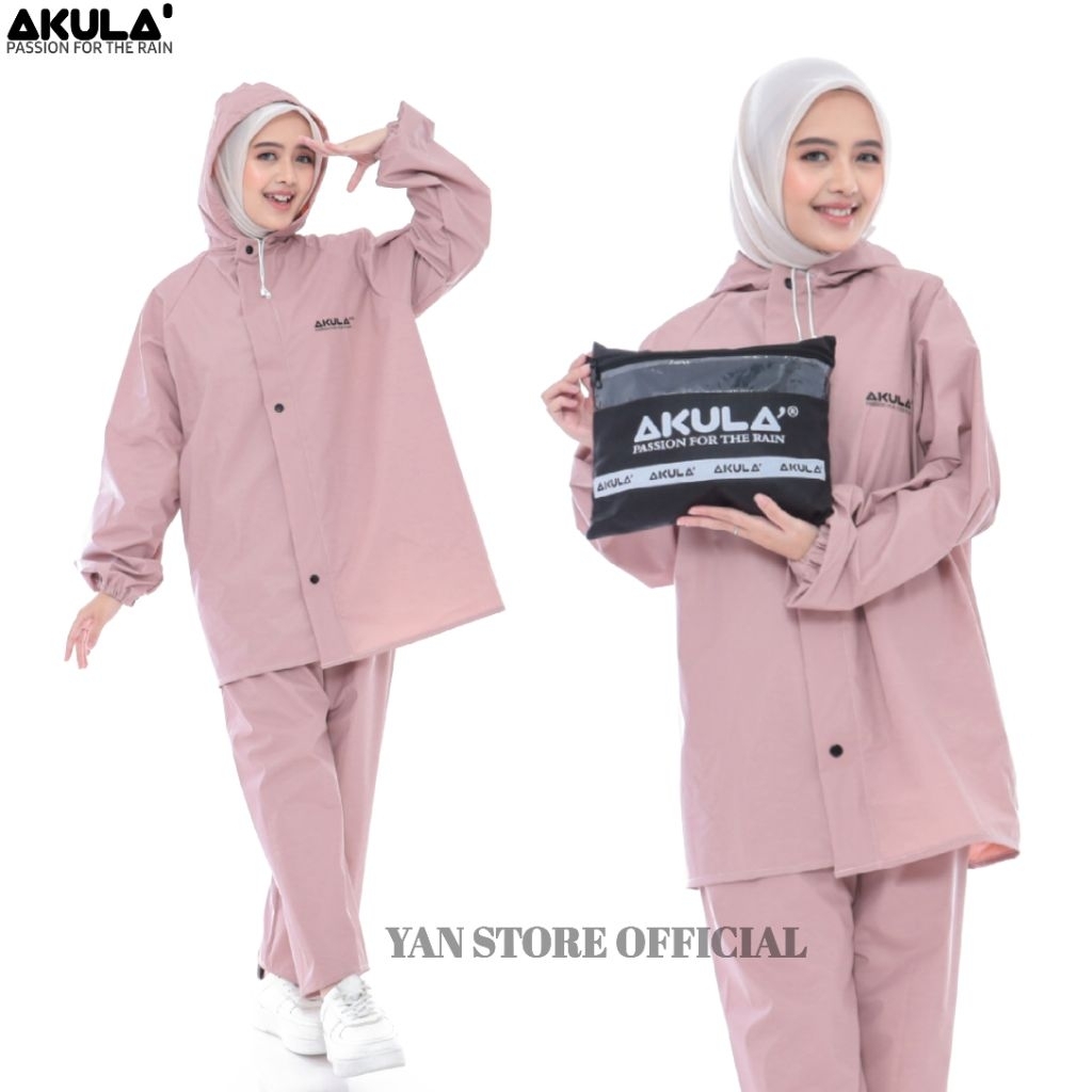 Jual AKULA Jas Hujan Premium Pria Wanita Bahan PVC 0,25 Tebal Kuat ...