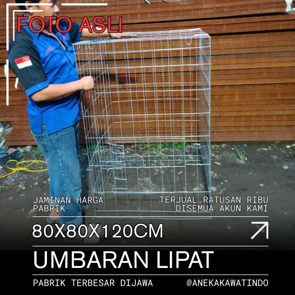Jual Kandang Ayam Galvanis Flying Pens 80x80x120 | Shopee Indonesia