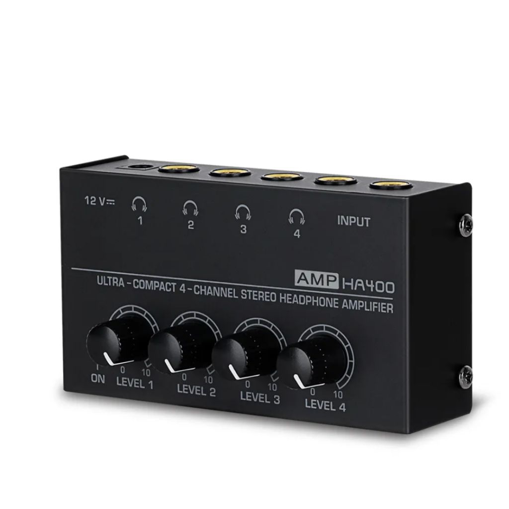 Jual HA400 Audio Distributor Headphone Amplifier 4 Channel Stereo Micro ...
