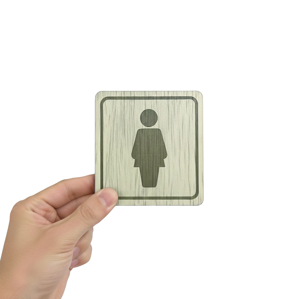 Jual Signage Tanda Rambu Kayu Toilet WC Restroom Pria Wanita Estetik ...