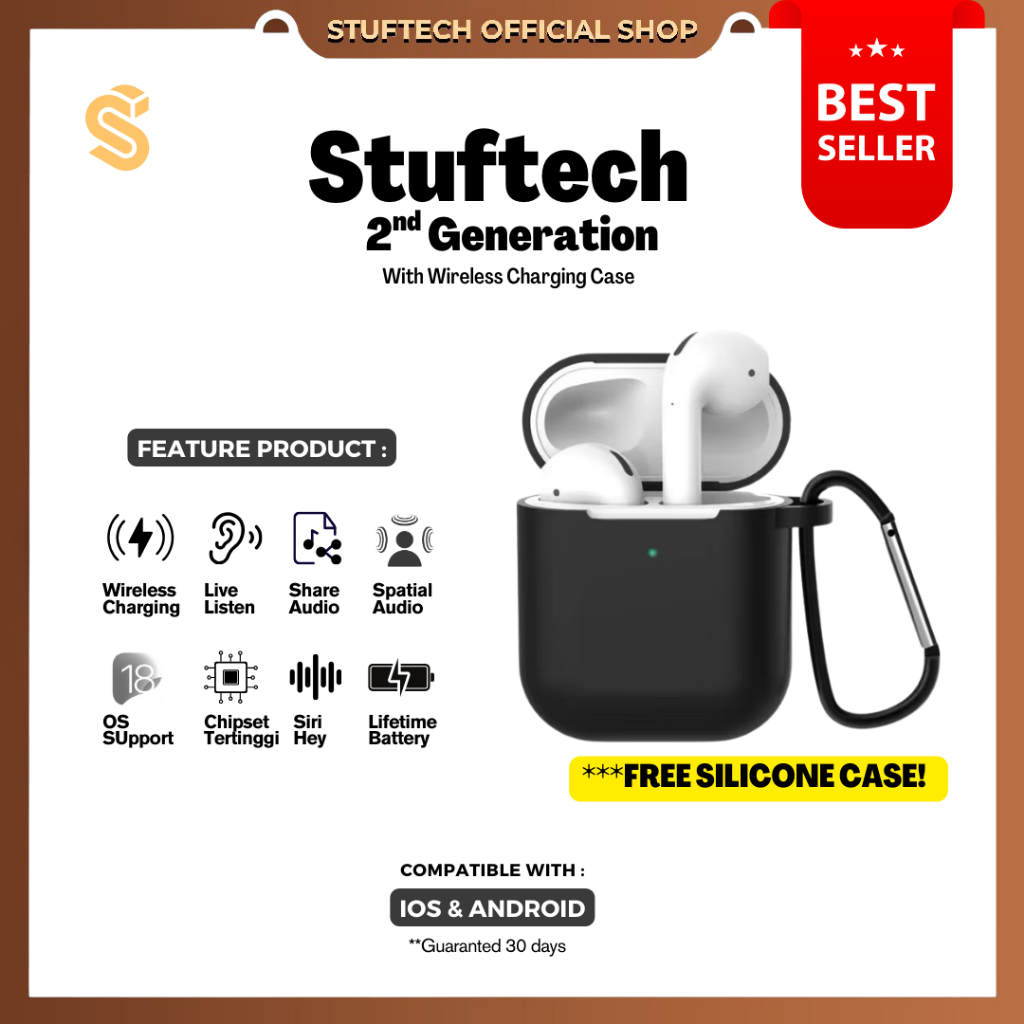 Jual Stuftech G2 | Earphone Gen 2 Wireless Bluetooth Earphone Headset ...