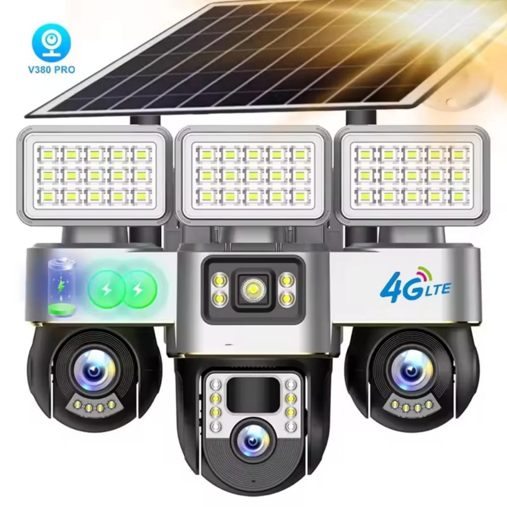 Jual Camera PTZ Tiga Layar CCTV SIM-card 4G Solar Panel TIGA lensa ...