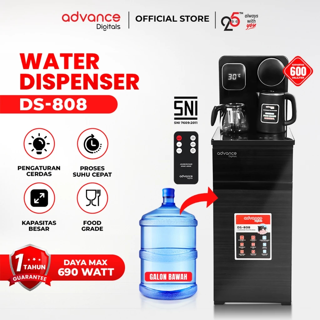 Jual Smart Dispenser Advance DS-808 Galon Bawah Multifungsi 690 watt ...
