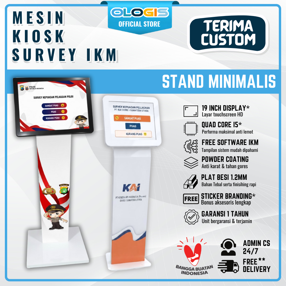 Jual OLOGIS - Mesin Kiosk Survey Monitor Layar Sentuh 19 Inch Indeks ...