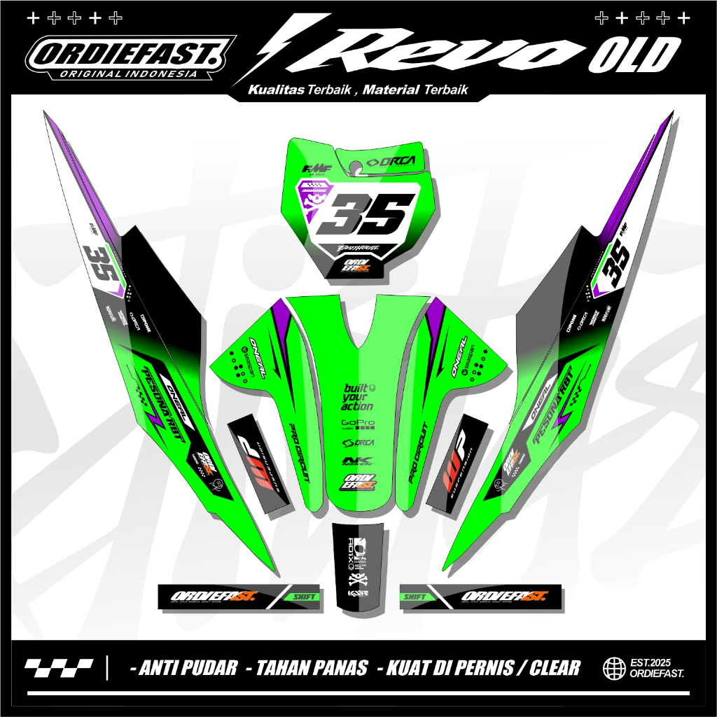 Jual Stiker RBT GTX Revo Old Sticker Striping Motor Bebek RBT Revo Lama ...