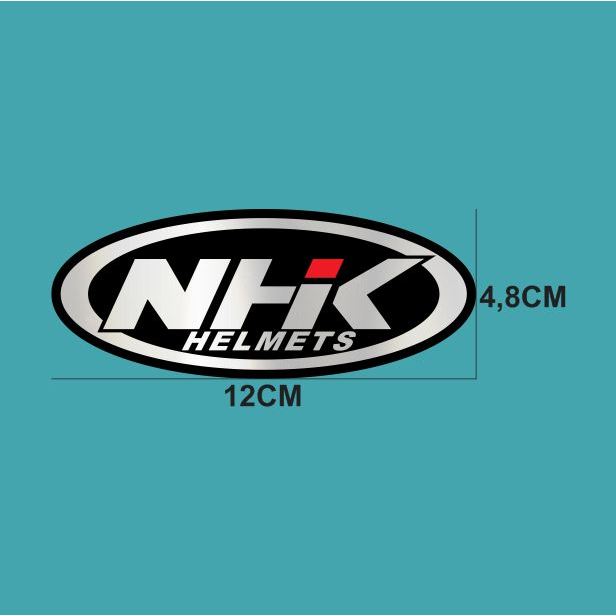 Jual Cutting Sticker NHK HELMET Logo Stiker Logo Helm NHK 12CM Silver ...