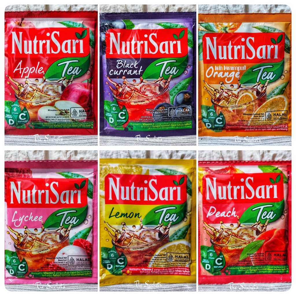 Jual Nutrisari Tea Series Apple Blackcurrant Lemon Lychee Orange Peach ...