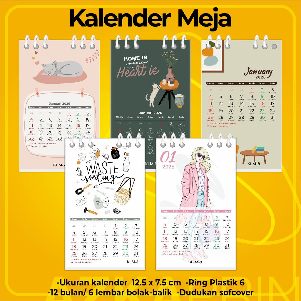 Jual Kalender Meja Mini AESTHETIC - kalender 2026 estetik | Shopee ...