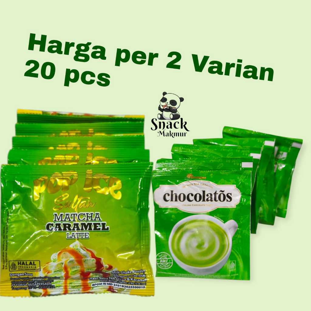 Jual POP ICE SULTAN MATCHA CARAMEL DAN CHOCOLATOS DRINK MATCHA HARGA ...