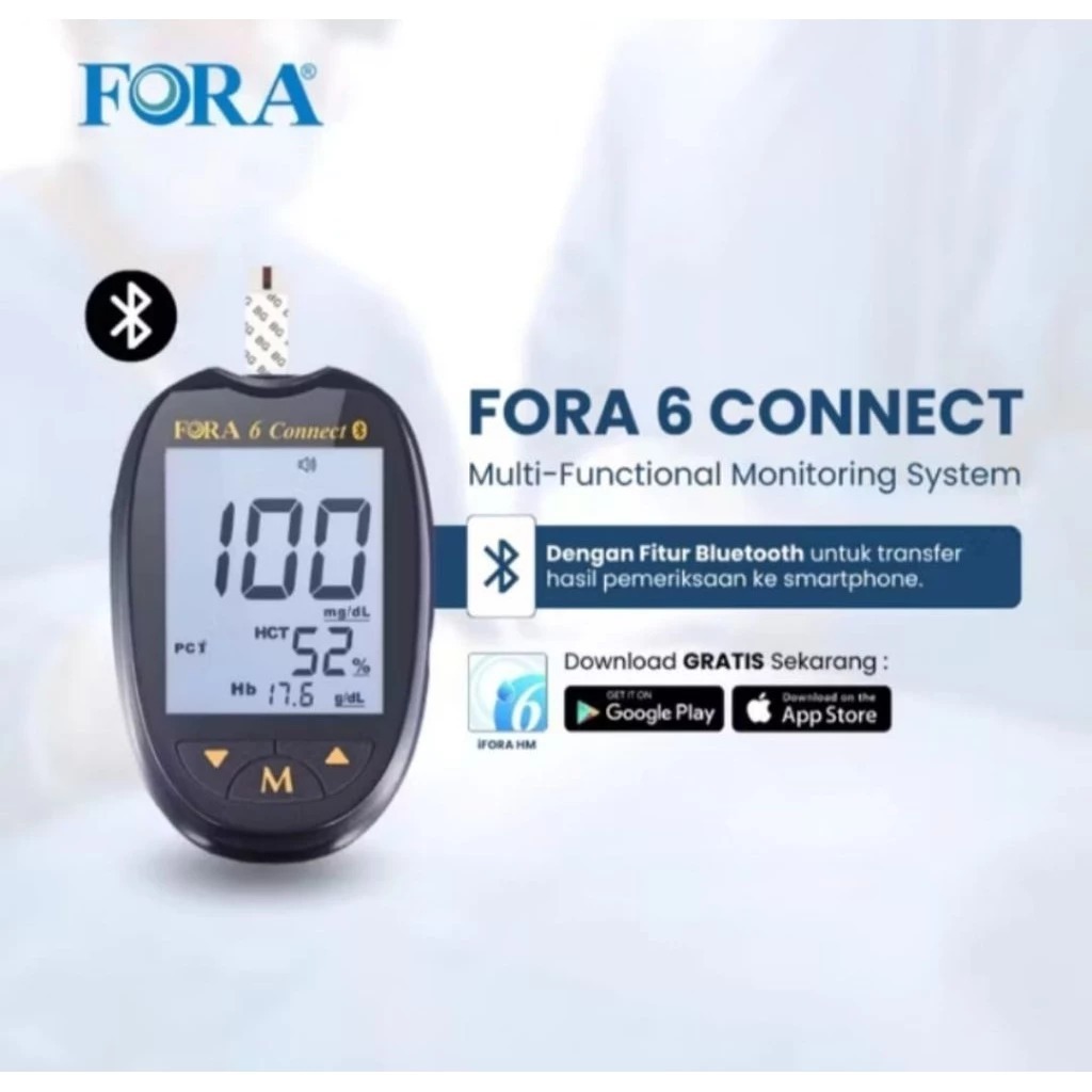 Jual Fora 6 Connecting Bluetooth Alat Cek Guladarah Kolestrol Asam urat ...