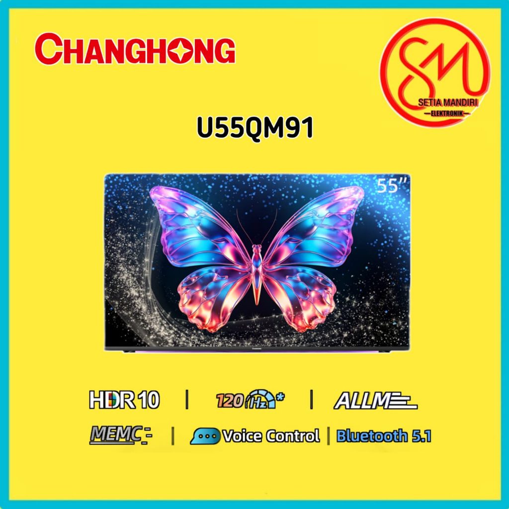 Jual Changhong QLED TV 4K 55 inch Google Smart QLED PRO Digital TV ...