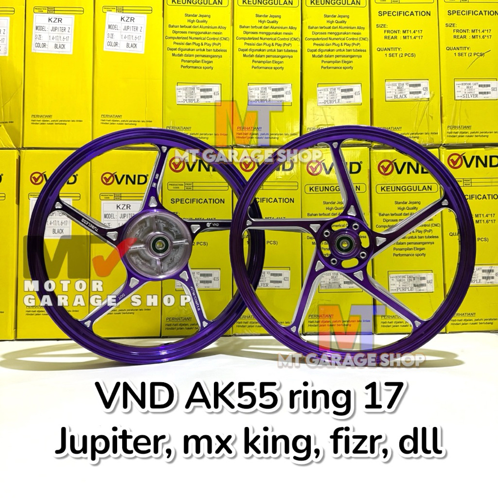 Jual Velg VND AK 55 ring 17 Jupiter z Mx king pnp velg racing jupiter z ...
