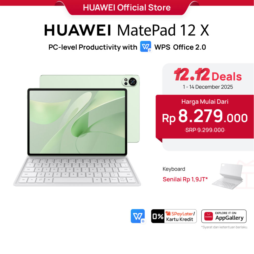 Jual [12.12 | Voucher s/d 20%] HUAWEI MatePad 12 X Tablet | PC-level ...