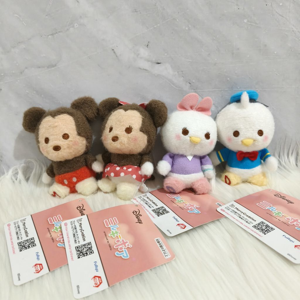 Jual Boneka Kecil Mickey Minnie Daisy Donald Milky Boa Mascot Original ...
