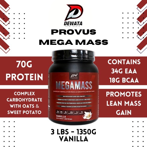 Jual PROVUS Megamass Gainer 3lbs Mega Mass Mass Gainer Lean Gainer ...