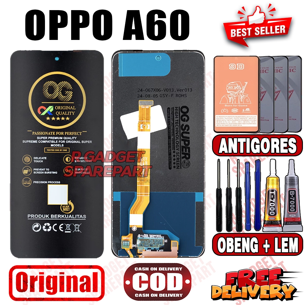 Jual Lcd Touchscreen OPPO A60 Original OG SUPER Fullset | Shopee Indonesia