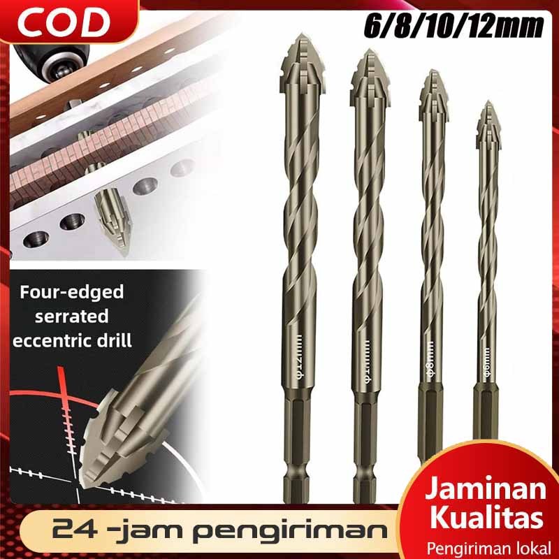 Jual PekerjaTools Set Mata Bor Kering Baja Tajam 4 Sisi Ukuran 6 8 10 ...