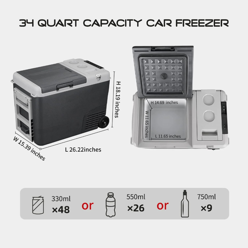 Jual Alpicool MT35 Portable Car Fridge AC 230V Freezer DC 12V or 24V Refrigerator | Shopee Indonesia