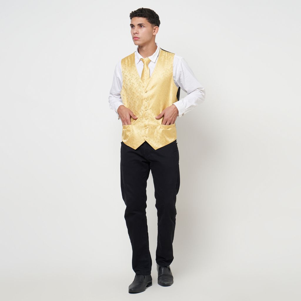 Jual MG - Mens Global Vest Gold + 1 Set Dasi Panjang | Shopee Indonesia