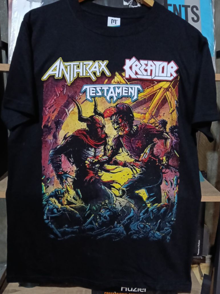 Jual Kaos Band ANTHRAX-KREATOR-TESTAMENT - (Europe Tour 2024) | Shopee ...