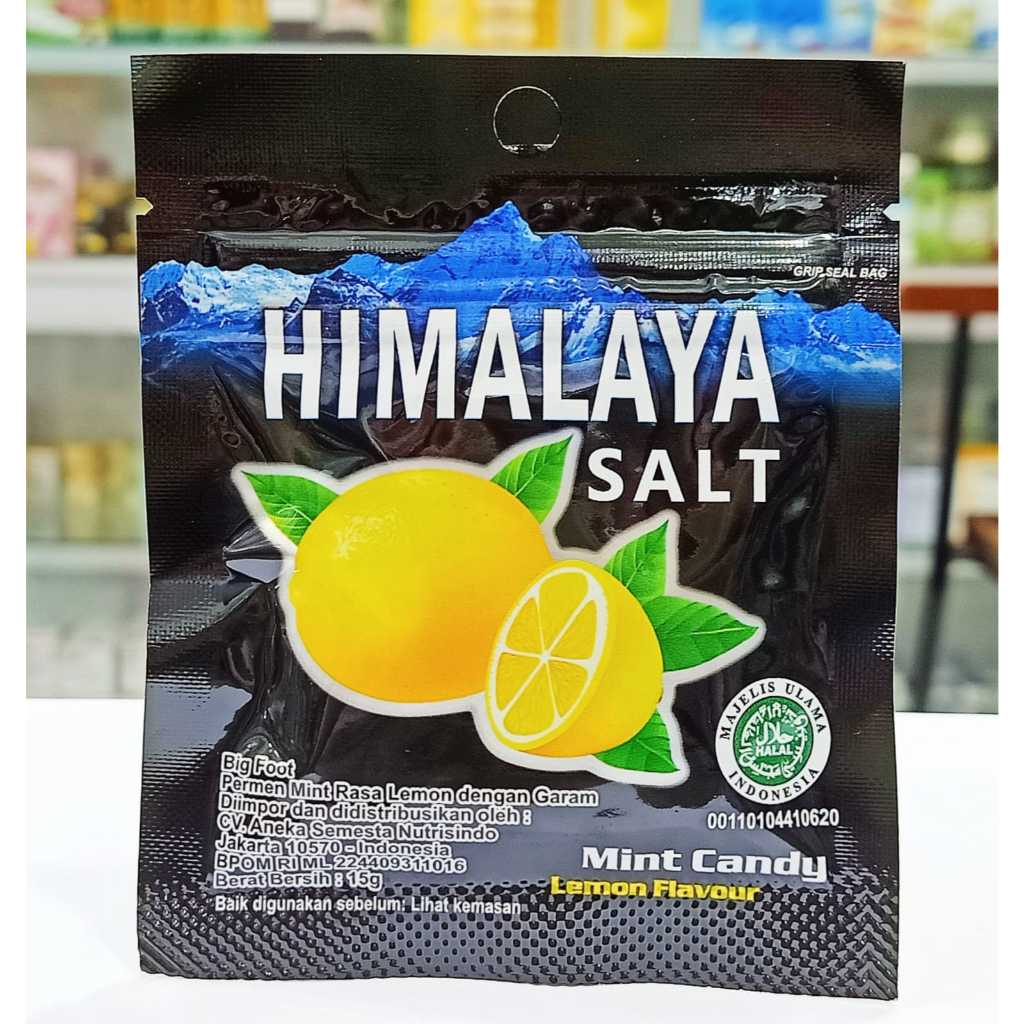 Jual HIMALAYA SALT MINT CANDY LEMON FLAVOUR (1 SACHET @15GR) - PERMEN ...